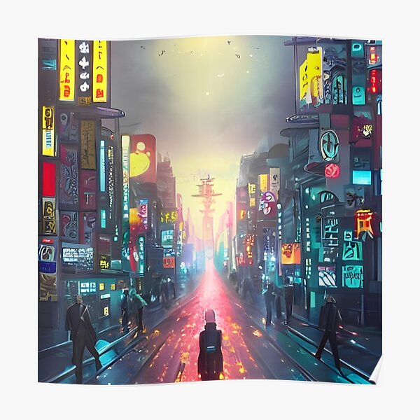 "Tokyo Neon - Night Scenario - Animated Royal look" Poster for Sale by ...
