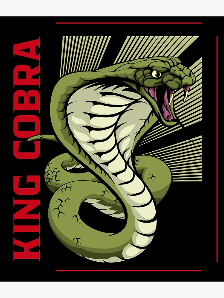 "Cool king cobra snake design" Sticker for Sale by reka88 | Redbubble
