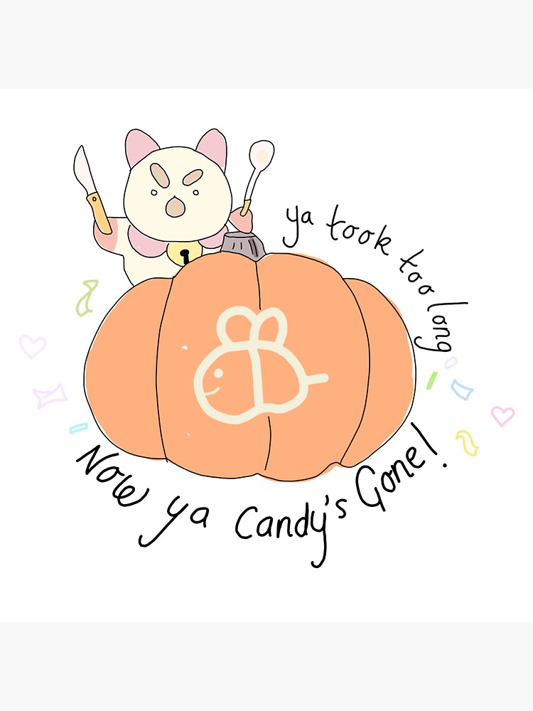 "Puppycat - now yo candies gone" Sticker for Sale by strawbeeie | Redbubble