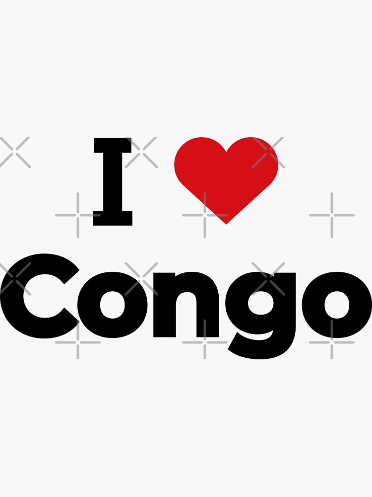 "I love Congo" Sticker for Sale by Moyanana | Redbubble