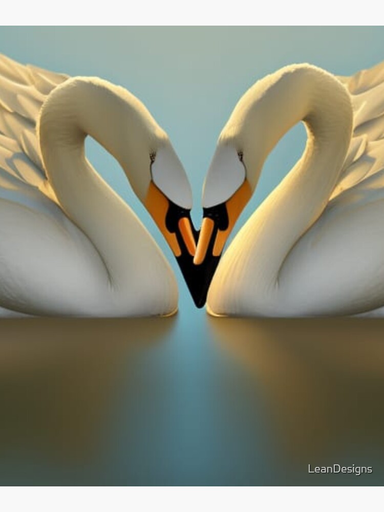 "Swans Kissing. Kissing Animals" Sticker for Sale by LeanDesigns ...