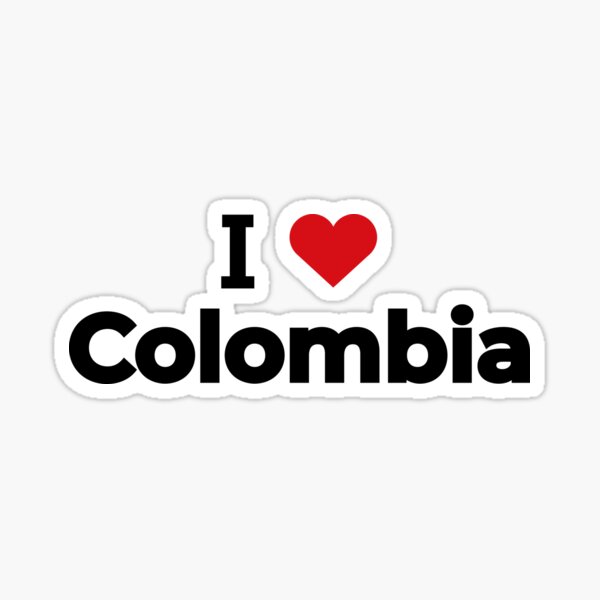 "I love Colombia" Sticker for Sale by Moyanana | Redbubble