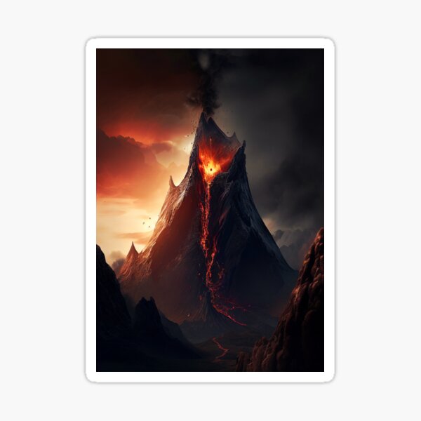 "Mount Doom" Sticker for Sale by DalexMK | Redbubble