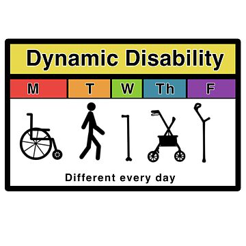 "Dynamic Disability Week Calendar" Sticker for Sale by wrenchywench ...