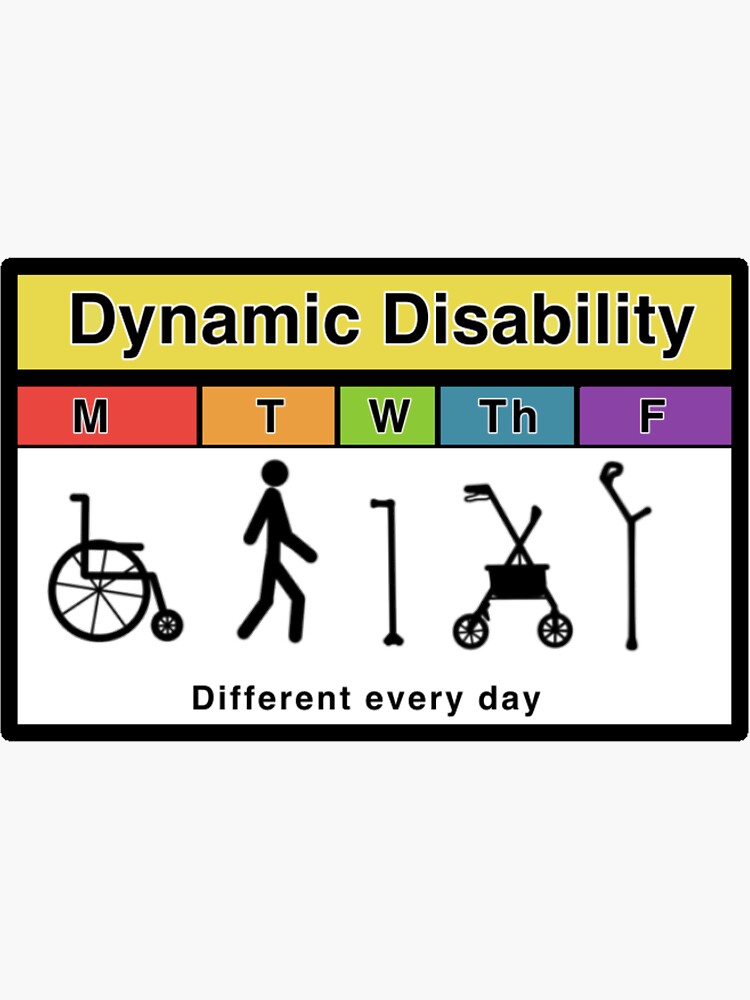 "Dynamic Disability Week Calendar" Sticker for Sale by wrenchywench ...