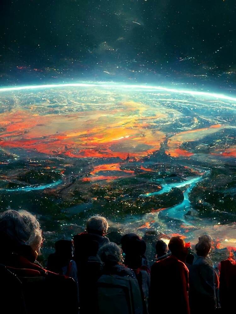 "Planet Eart Year 2066 - Futuristic Earth - Future Sci-fi - AI Art" T ...