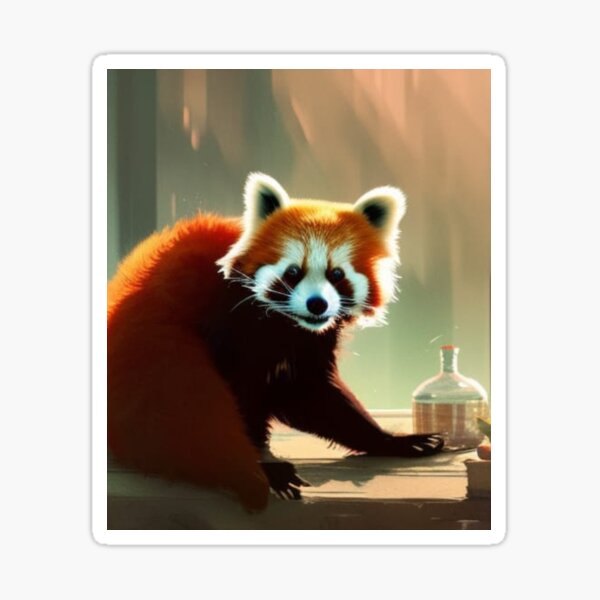 "Sneaky Red Panda. Red Pandas" Sticker for Sale by LeanDesigns | Redbubble