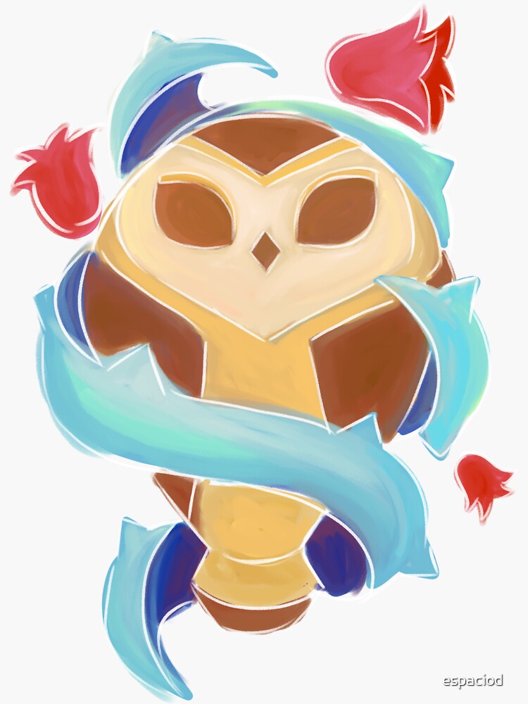 Pegatina «OWLBERT (paint effect) - The owl House» de espaciod | Redbubble