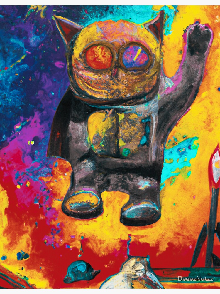 "Grumpy Space Cats - Diez" Sticker for Sale by DeeezNutzz | Redbubble