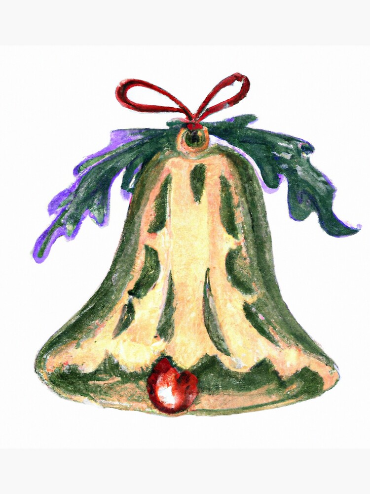 "Christmas bell watercolor painting " Sticker for Sale by Yoda-Kaku ...