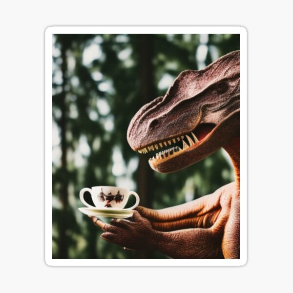 "Classy T-rex. Tea Rex" Sticker for Sale by LeanDesigns | Redbubble