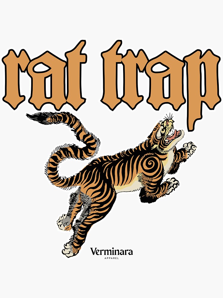 "Rat Trap Old School Tattoo Design" Sticker for Sale by verminara ...
