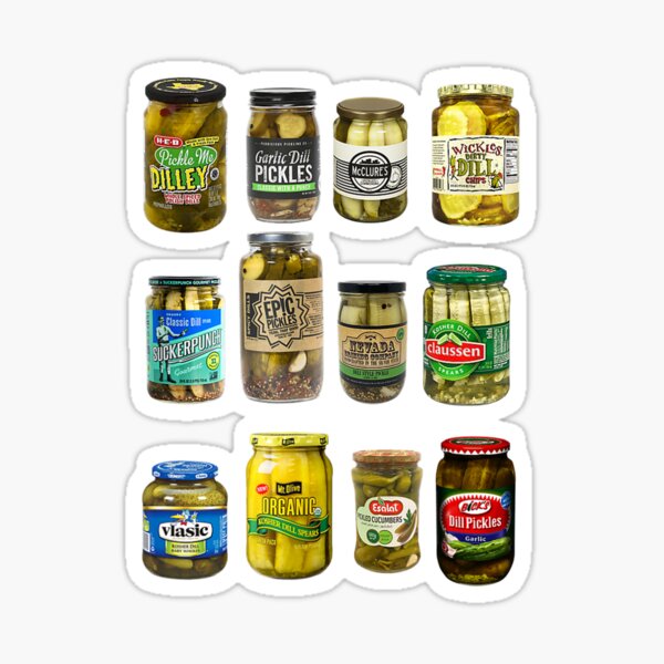 "Vintage Retro Pickle Canned Pickles" Sticker for Sale by horseford76 ...