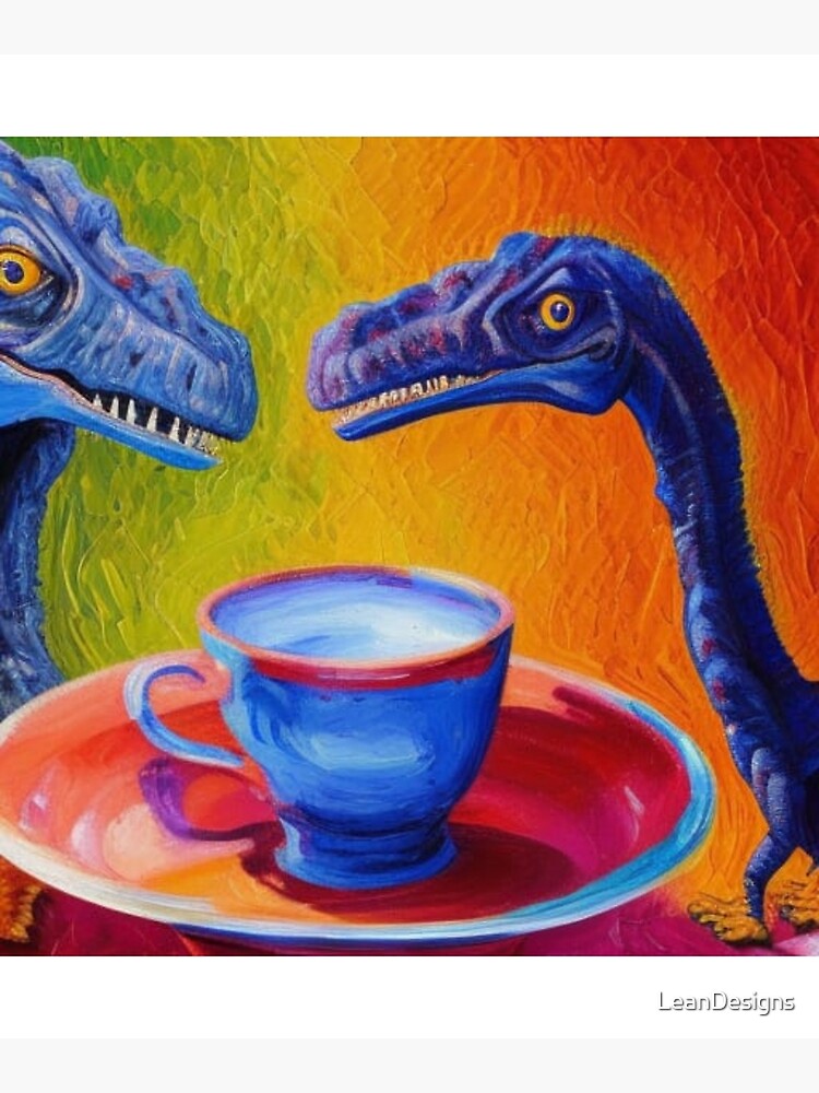 "Blue T-rex. Tea Rex" Poster for Sale by LeanDesigns | Redbubble