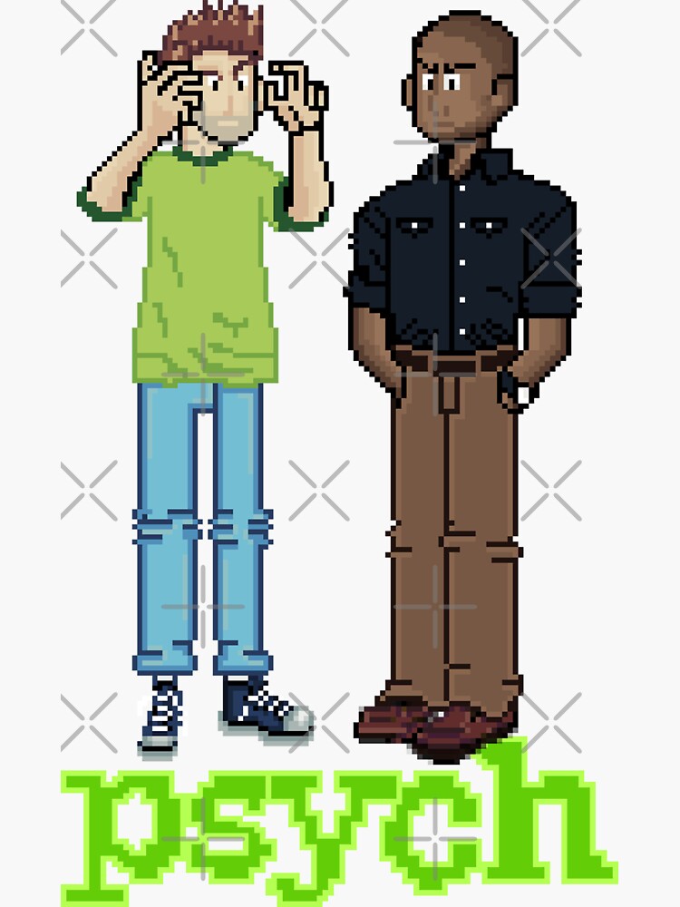 " Psych Retro Look Characters 01" Sticker for Sale by Gugarix | Redbubble