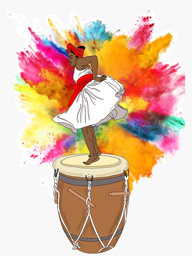 "gwo ka dancer" Sticker for Sale by LES-2-DUCHESSES | Redbubble