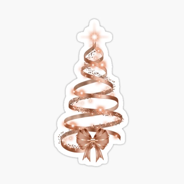 "Luxury Gold Christmas Tree with Glitter " Sticker for Sale by ...