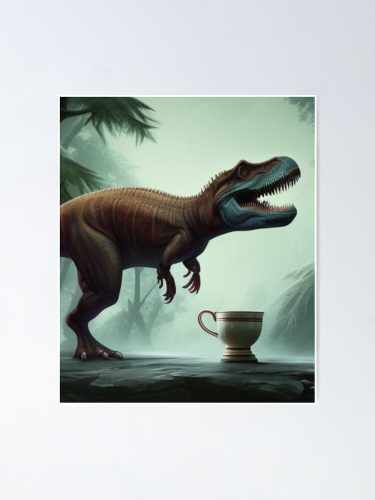 "Monster T-rex. Tea Rex" Poster for Sale by LeanDesigns | Redbubble