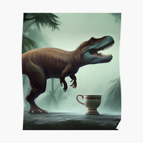 "Monster T-rex. Tea Rex" Poster for Sale by LeanDesigns | Redbubble