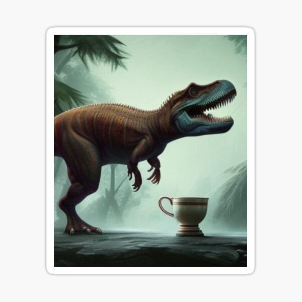 "Monster T-rex. Tea Rex" Sticker for Sale by LeanDesigns | Redbubble