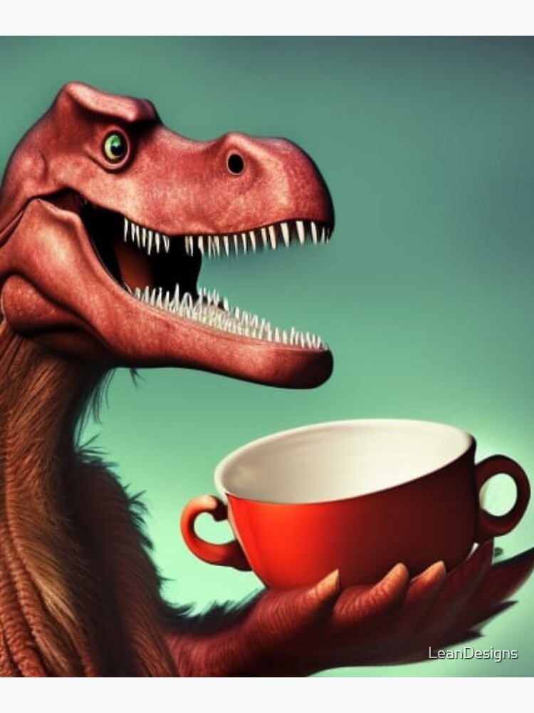 "Red T-rex. Tea Rex" Sticker for Sale by LeanDesigns | Redbubble