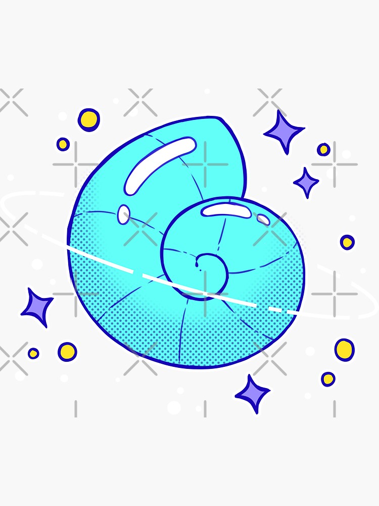 "Starry Blue Shell" Sticker for Sale by Junasaji | Redbubble