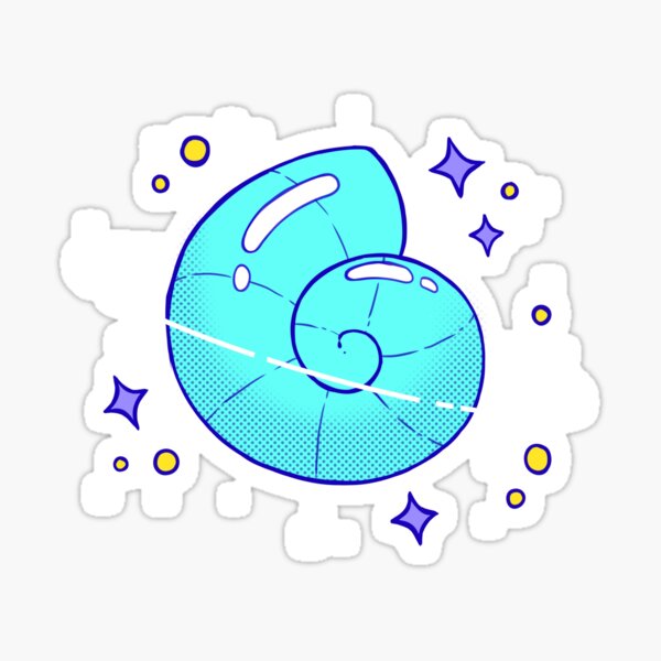 "Starry Blue Shell" Sticker for Sale by Junasaji | Redbubble