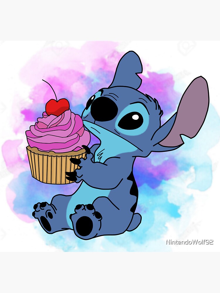"Stitch Cupcake" Sticker for Sale by NintendoWolf92 | Redbubble