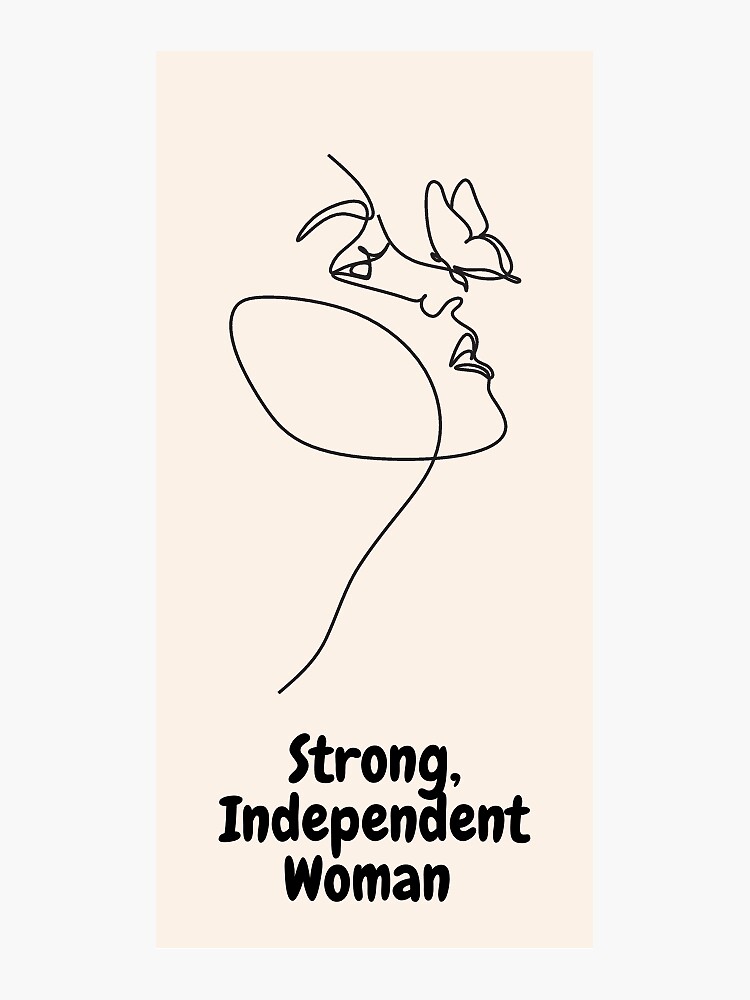 "Strong Independent Woman Sticker" Sticker for Sale by NadzCrafties ...