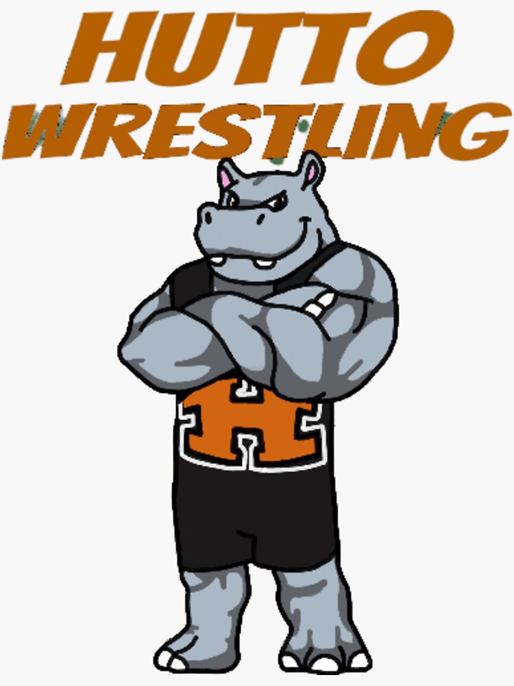 "Hutto Wrestling Hippo" Sticker for Sale by GlamesWorks | Redbubble