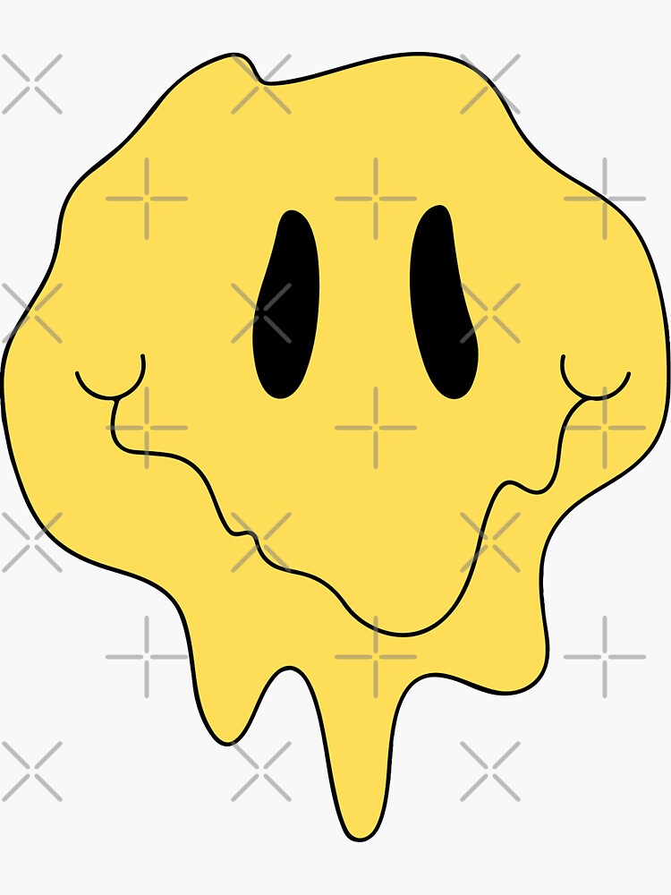 "Drew Happy Face" Sticker for Sale by badrnacirishope | Redbubble