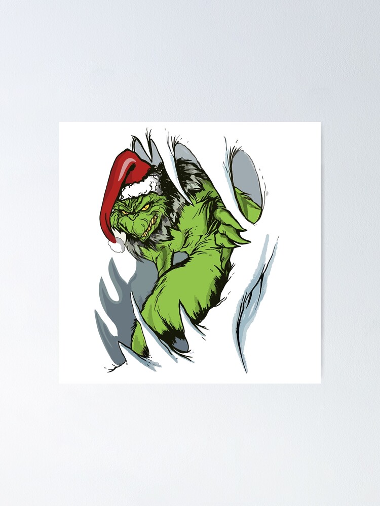 "Evil Grinch" Poster for Sale by MalteseArtist | Redbubble