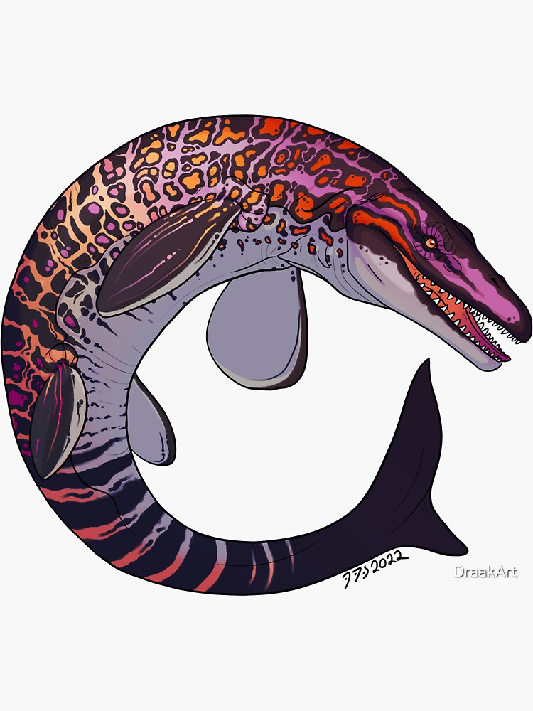 "Lesbian Mosasaur" Sticker for Sale by DraakArt | Redbubble