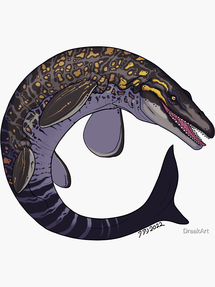 "Mosasaur" Sticker for Sale by DraakArt | Redbubble