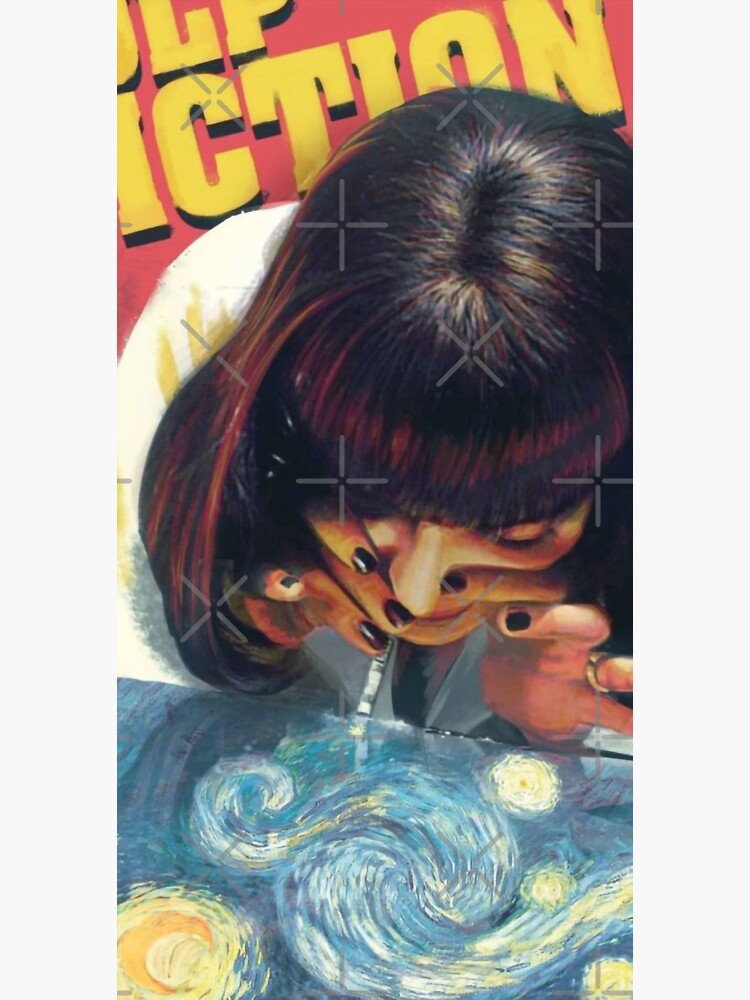 "Psychedelic Movie Pulp Mia Vincent Star and Sky Art" Sticker for Sale ...