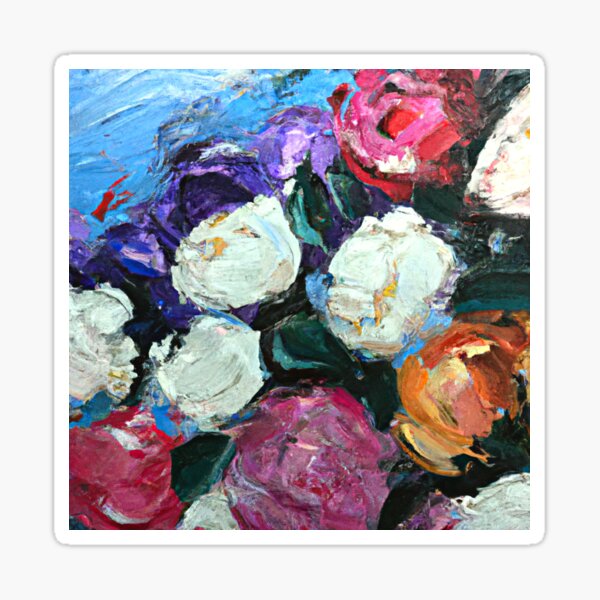 "Painting of Roses" Sticker for Sale by rimmatv | Redbubble