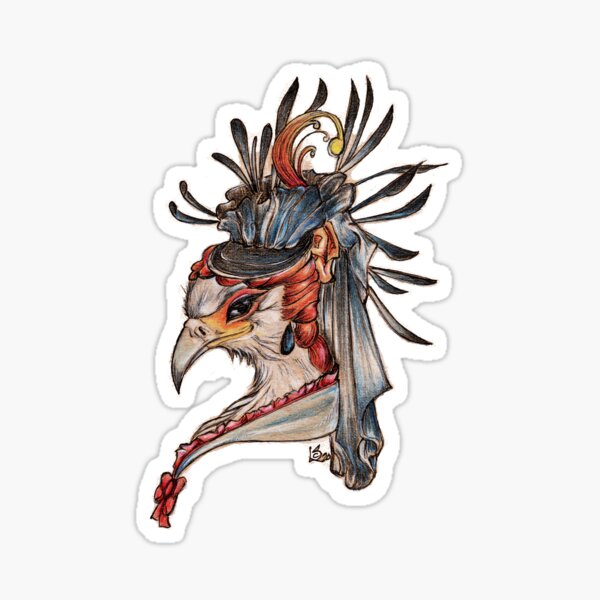 "Baroness Secretary bird" Sticker for Sale by Oniroiatlier | Redbubble