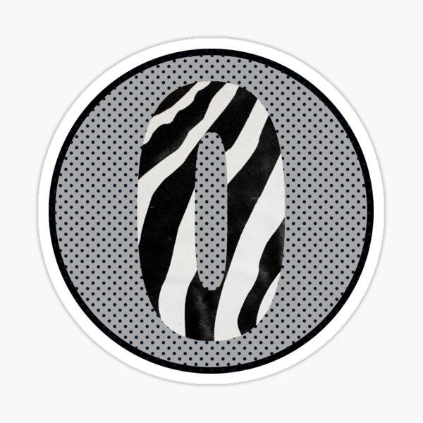 "Zebra Pattern No.0 Number zero Mono Zero Years Old Birthday Sport ...