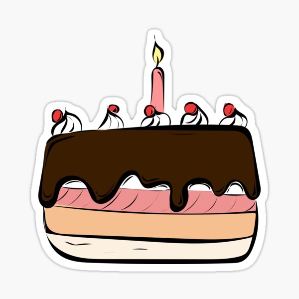 "Birthday cake" Sticker for Sale by maassenware | Redbubble