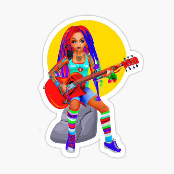 "rasta guitarist jamaica" Sticker for Sale by Artbellachi | Redbubble
