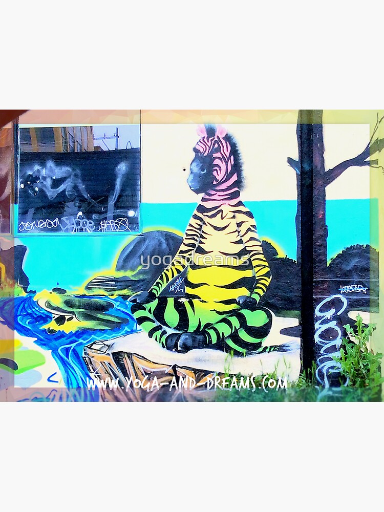 "meditating zebra" Sticker for Sale by yogadreams | Redbubble