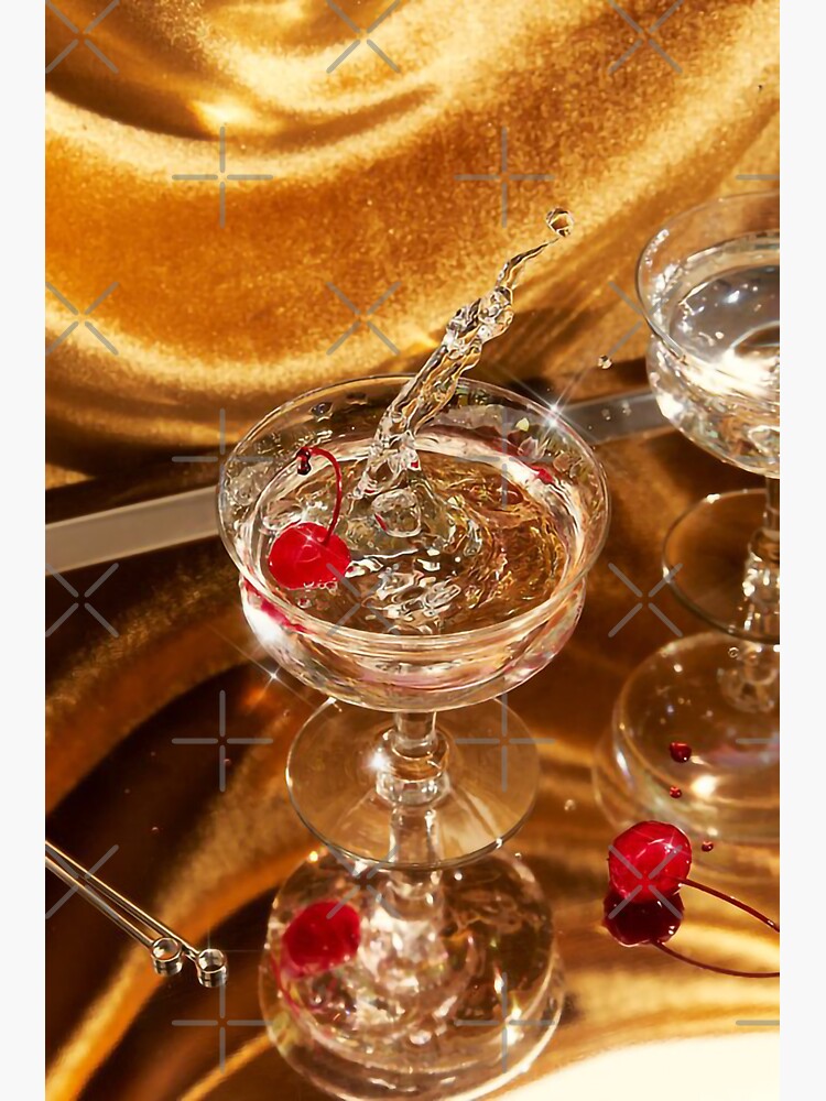 "Vintage Gold Martin Cocktail party for alcohol lover and bar" Sticker ...