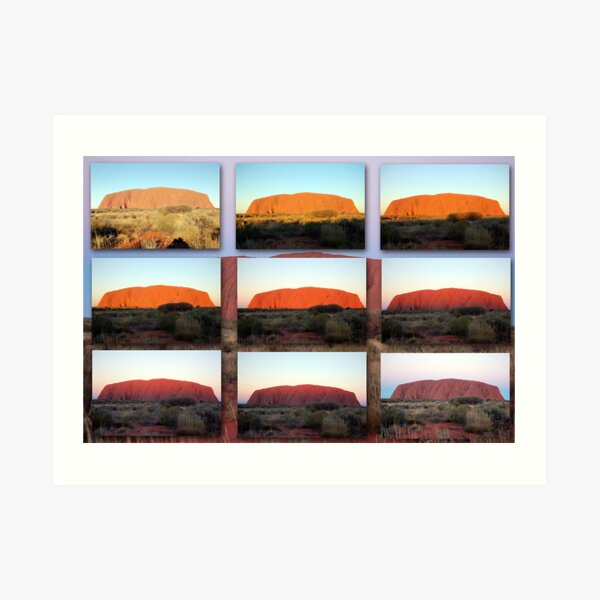 "The Changing Colours of Uluru - A Sunset Spectacular" Art Print by ...