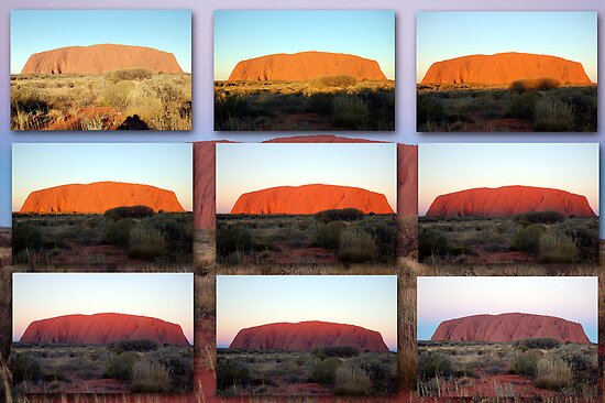 "The Changing Colours of Uluru - A Sunset Spectacular" Posters by ...