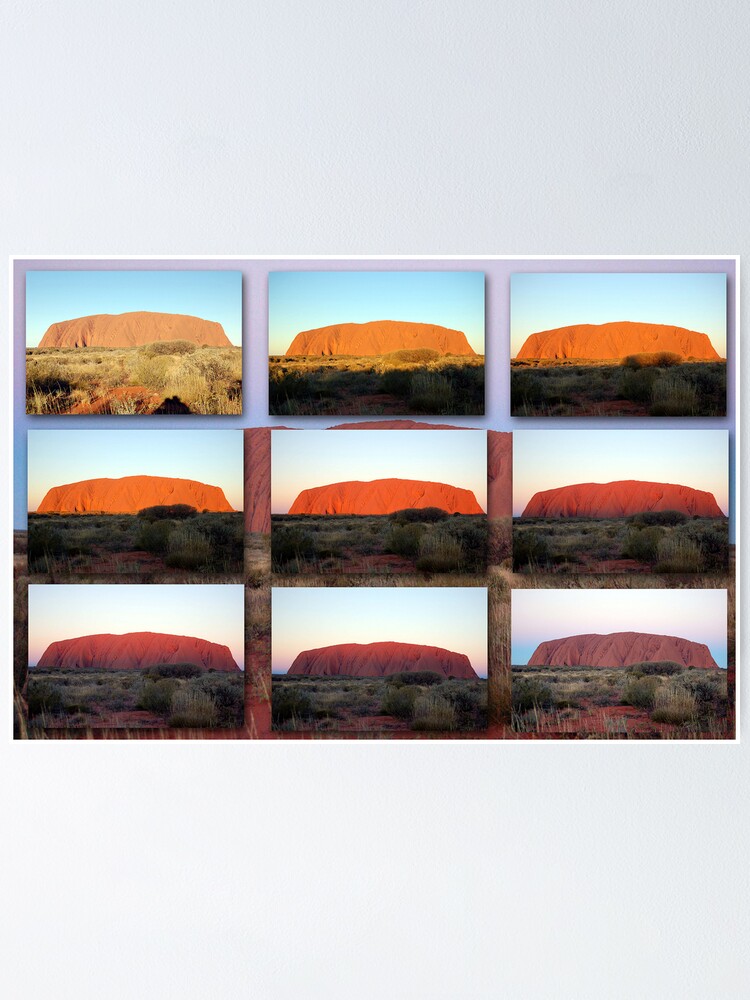 "The Changing Colours of Uluru - A Sunset Spectacular" Poster by ...