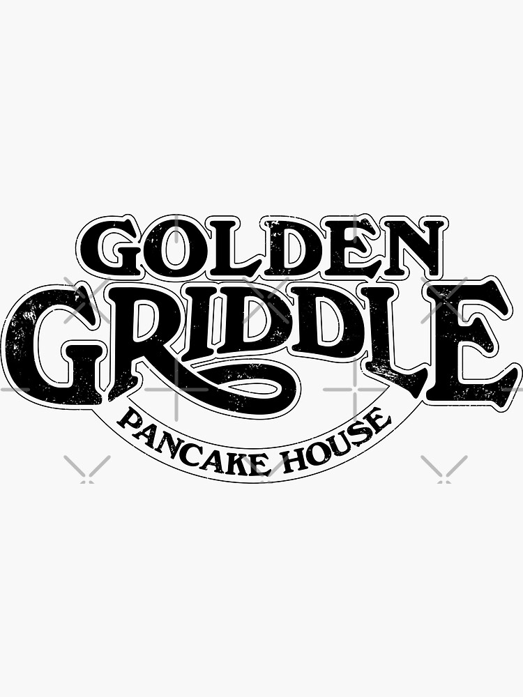 "Golden Griddle (black logo)" Sticker for Sale by StudioMarimo | Redbubble