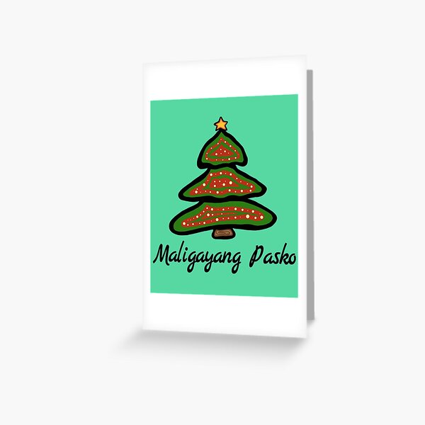 "Maligayang Pasko Filipino Christmas Tree Filipinos Greeting" Greeting ...