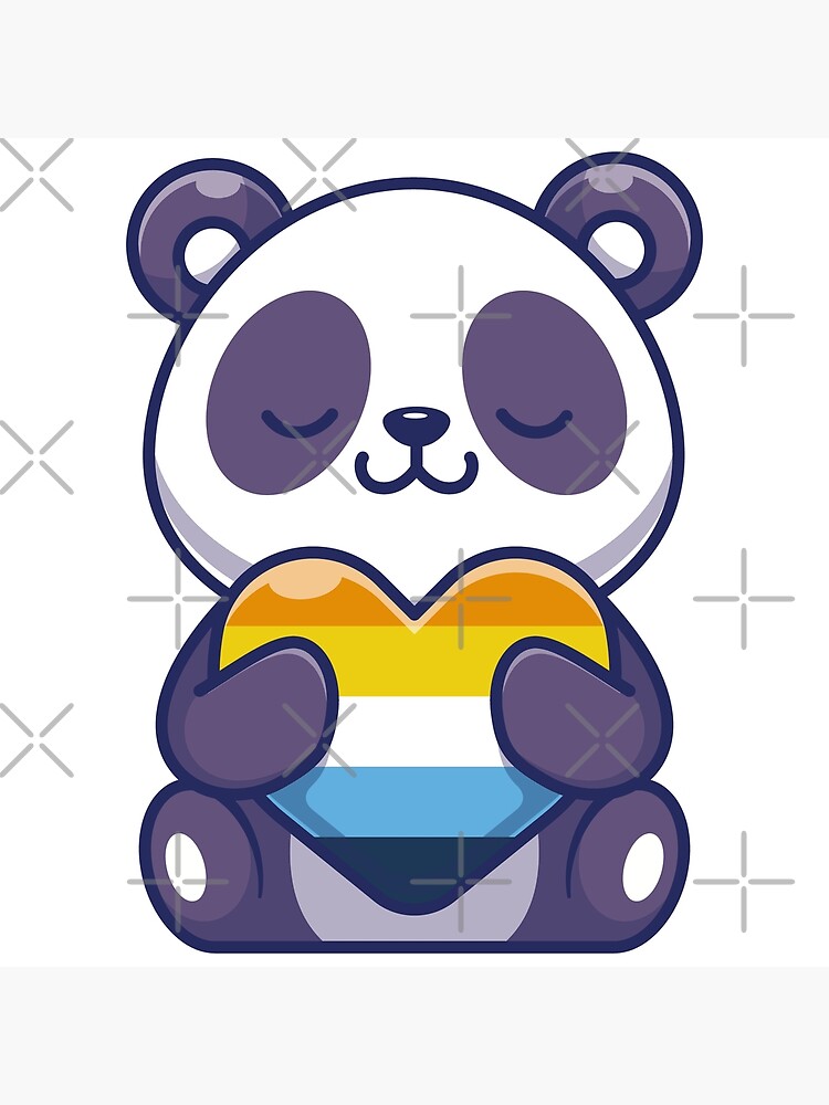 "Aroace Pride Aro Ace Panda Heart" Poster for Sale by thequeershop ...