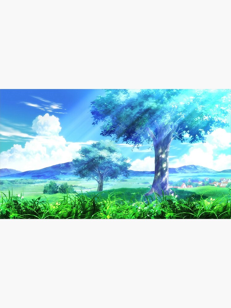 "Blue Anime Sky Fantasy Medieval Isekai Beautiful Aesthetic Scenery ...