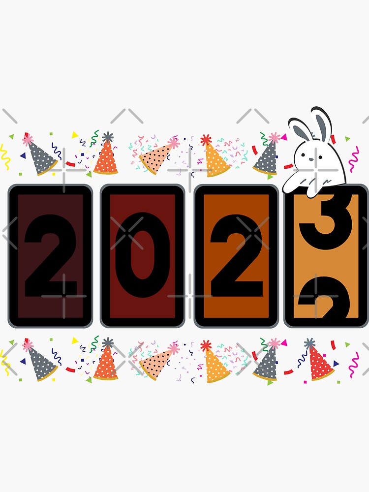 "New Years Odometer " Sticker for Sale by CatDogBFF | Redbubble